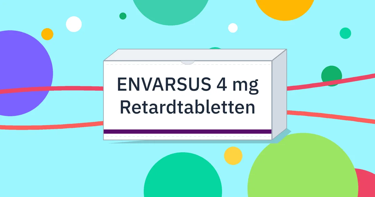 Symbolbild: Packung mit der Aufschrift ENVARSUS 4 mg Retardtabletten (PZN 13900998) – Verfügbarkeit und Bezug in Apotheken in Frankfurt am Main