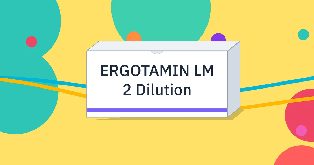 Symbolbild: Packung mit der Aufschrift ERGOTAMIN LM 2 Dilution (PZN 12844737) – Verfügbarkeit und Bezug in Apotheken in Frankfurt am Main