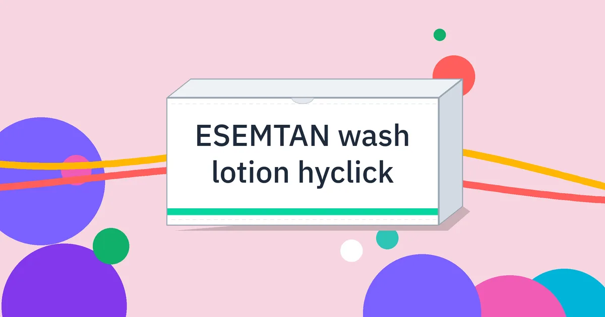 Symbolbild: Packung mit der Aufschrift ESEMTAN wash lotion hyclick (PZN 19361798) – Verfügbarkeit und Bezug in Apotheken in Frankfurt am Main