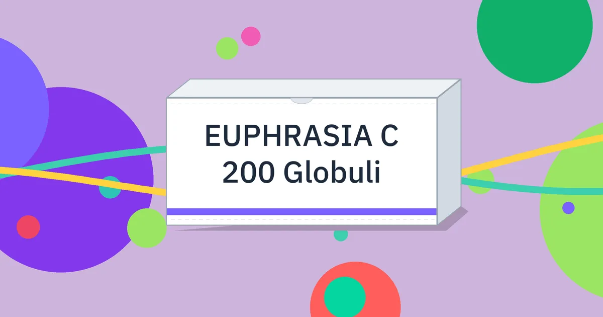 Symbolbild: Packung mit der Aufschrift EUPHRASIA C 200 Globuli (PZN 04216599) – Verfügbarkeit und Bezug in Apotheken in Frankfurt am Main