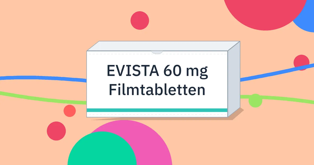 Symbolbild: Packung mit der Aufschrift EVISTA 60 mg Filmtabletten (PZN 06631204) – Verfügbarkeit und Bezug in Apotheken in Frankfurt am Main