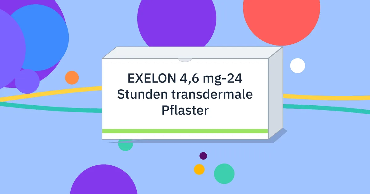 Symbolbild: Packung mit der Aufschrift EXELON 4,6 mg-24 Stunden transdermale Pflaster (PZN 10398736) – Verfügbarkeit und Bezug in Apotheken in Frankfurt am Main