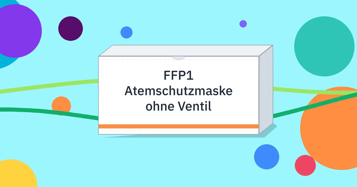 Symbolbild: Packung mit der Aufschrift FFP1 Atemschutzmaske ohne Ventil (PZN 05866885) – Verfügbarkeit und Bezug in Apotheken in Frankfurt am Main