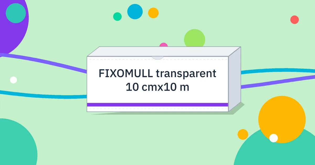 Symbolbild: Packung mit der Aufschrift FIXOMULL transparent 10 cmx10 m (PZN 00623971) – Verfügbarkeit und Bezug in Apotheken in Frankfurt am Main