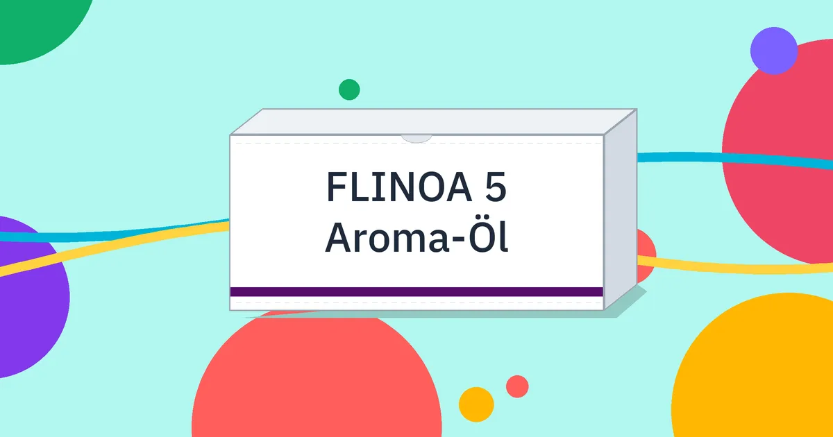 Symbolbild: Packung mit der Aufschrift FLINOA 5 Aroma-Öl (PZN 19845585) – Verfügbarkeit und Bezug in Apotheken in Frankfurt am Main