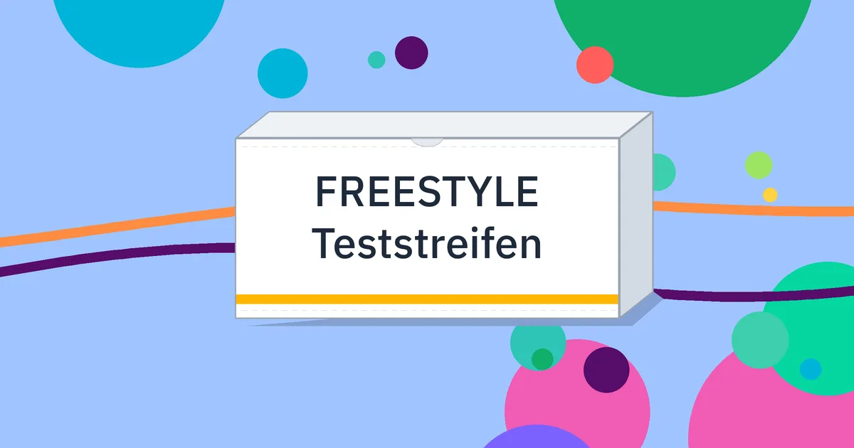 Symbolbild: Packung mit der Aufschrift FREESTYLE Teststreifen (PZN 11194384) – Verfügbarkeit und Bezug in Apotheken in Frankfurt am Main
