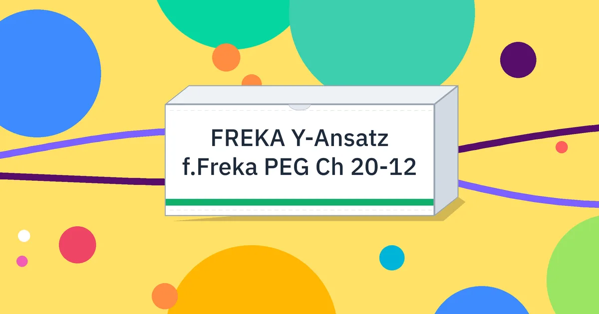 Symbolbild: Packung mit der Aufschrift FREKA Y-Ansatz f.Freka PEG Ch 20-12 (PZN 11345363) – Verfügbarkeit und Bezug in Apotheken in Frankfurt am Main