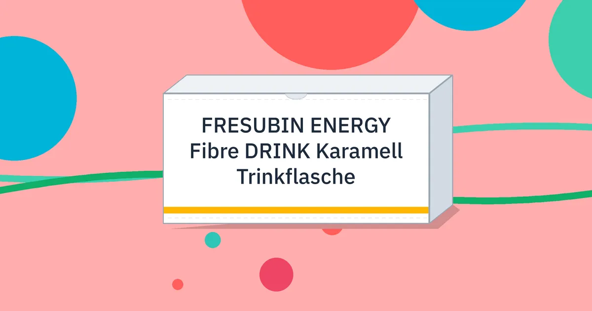 Symbolbild: Packung mit der Aufschrift FRESUBIN ENERGY Fibre DRINK Karamell Trinkflasche (PZN 00893593) – Verfügbarkeit und Bezug in Apotheken in Frankfurt am Main