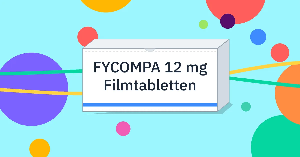 Symbolbild: Packung mit der Aufschrift FYCOMPA 12 mg Filmtabletten (PZN 10709739) – Verfügbarkeit und Bezug in Apotheken in Frankfurt am Main