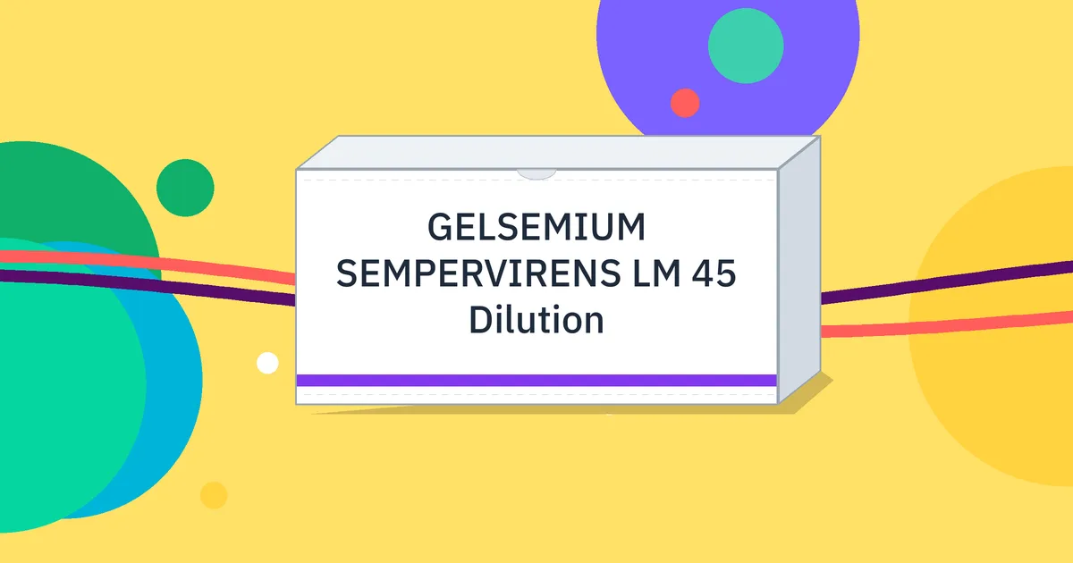 Symbolbild: Packung mit der Aufschrift GELSEMIUM SEMPERVIRENS LM 45 Dilution (PZN 12875985) – Verfügbarkeit und Bezug in Apotheken in Frankfurt am Main