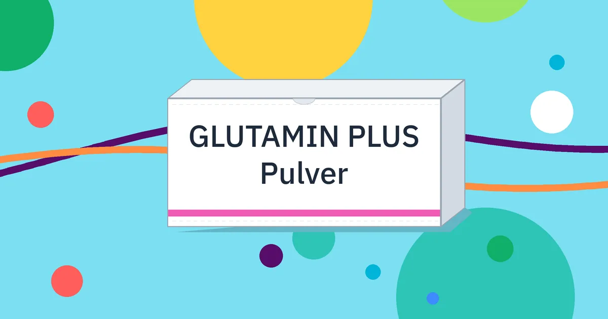 Symbolbild: Packung mit der Aufschrift GLUTAMIN PLUS Pulver (PZN 06951009) – Verfügbarkeit und Bezug in Apotheken in Frankfurt am Main