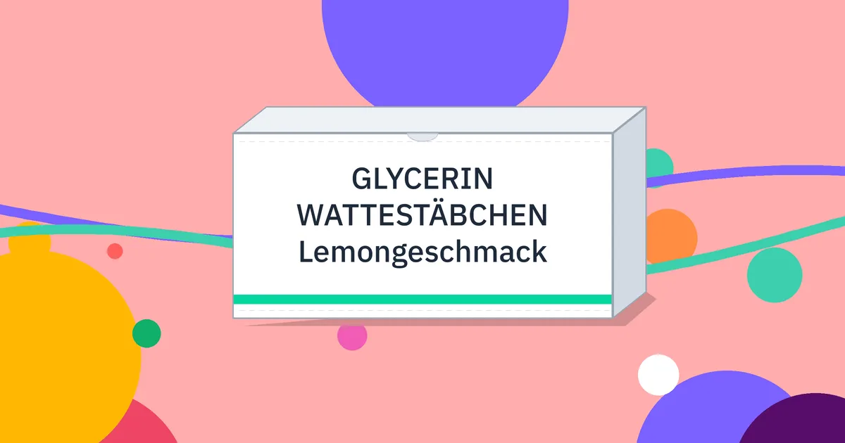 Symbolbild: Packung mit der Aufschrift GLYCERIN WATTESTÄBCHEN Lemongeschmack (PZN 08725642) – Verfügbarkeit und Bezug in Apotheken in Frankfurt am Main