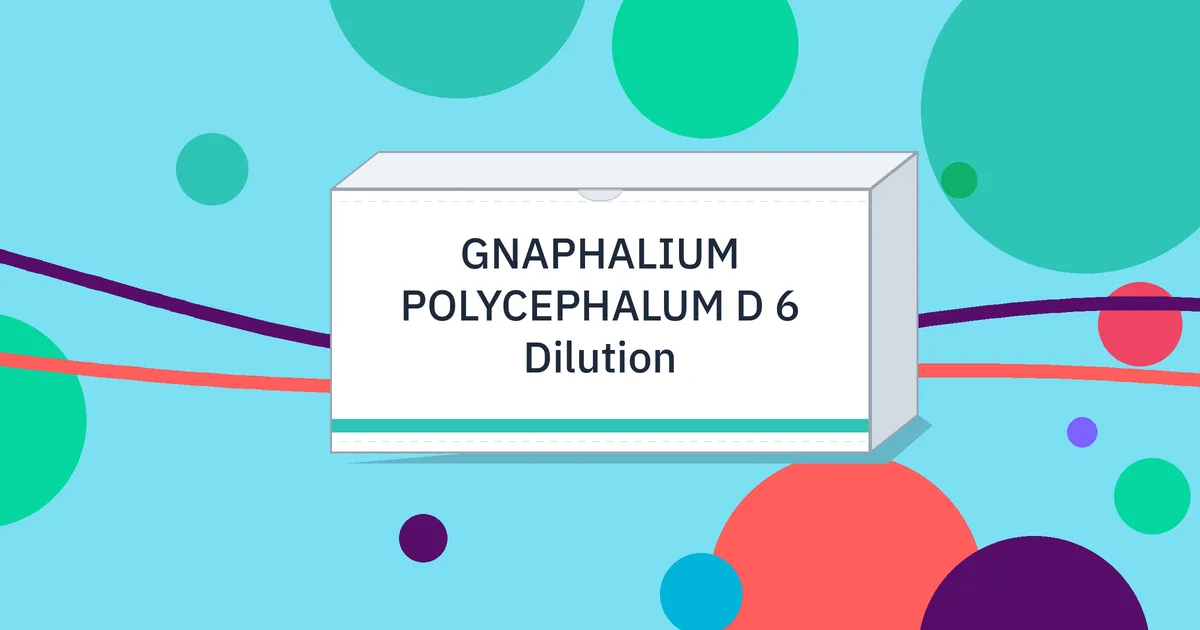 Symbolbild: Packung mit der Aufschrift GNAPHALIUM POLYCEPHALUM D 6 Dilution (PZN 02116801) – Verfügbarkeit und Bezug in Apotheken in Frankfurt am Main