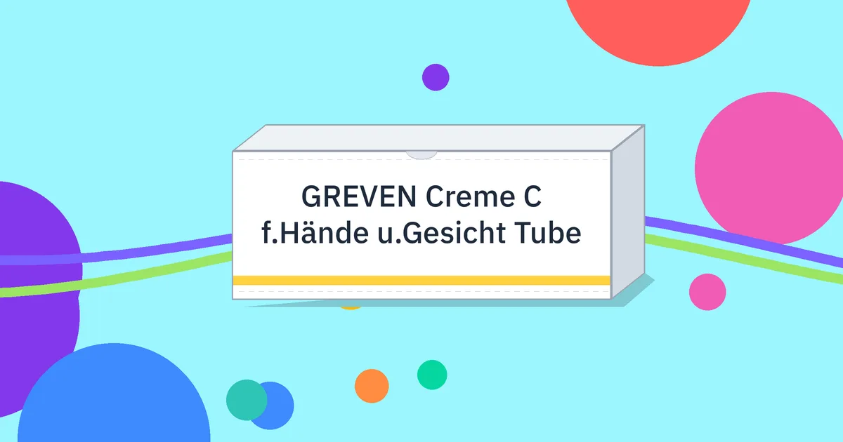 Symbolbild: Packung mit der Aufschrift GREVEN Creme C f.Hände u.Gesicht Tube (PZN 14327259) – Verfügbarkeit und Bezug in Apotheken in Frankfurt am Main