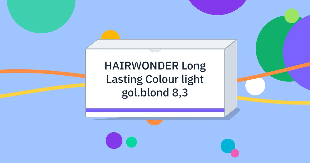 Symbolbild: Packung mit der Aufschrift HAIRWONDER Long Lasting Colour light gol.blond 8,3 (PZN 20630401) – Verfügbarkeit und Bezug in Apotheken in Frankfurt am Main