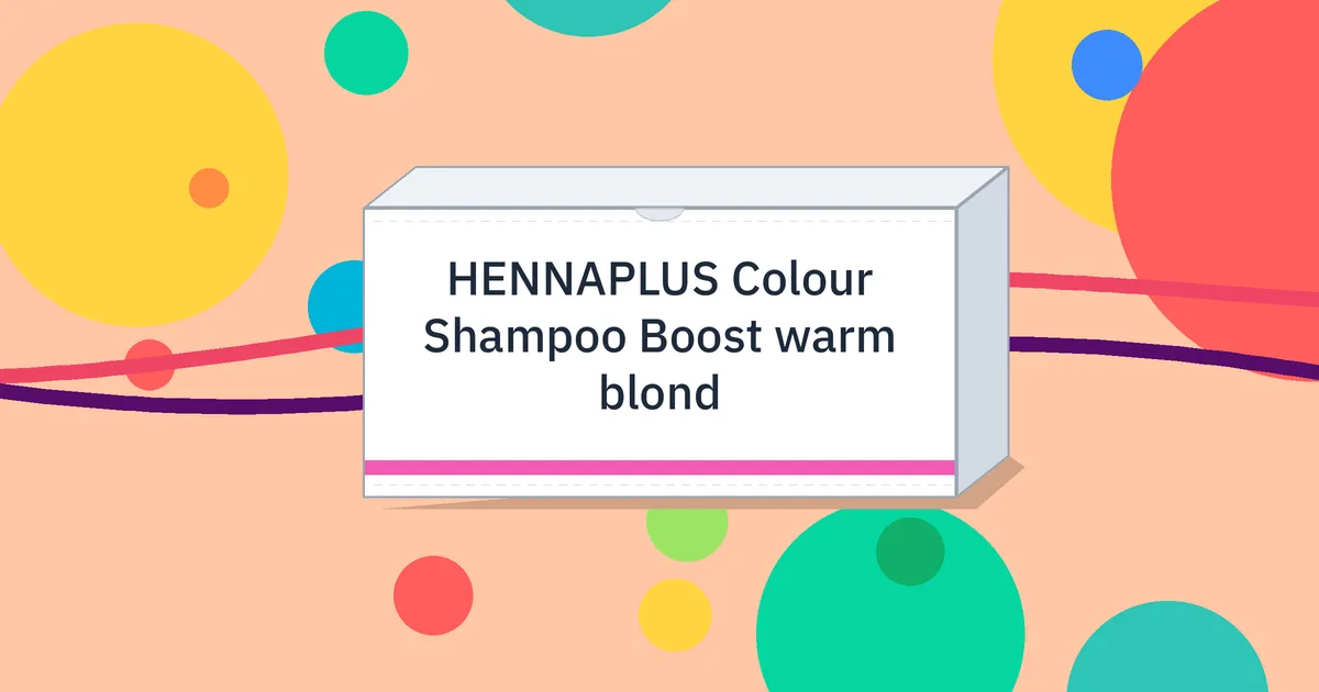 Symbolbild: Packung mit der Aufschrift HENNAPLUS Colour Shampoo Boost warm blond (PZN 01191634) – Verfügbarkeit und Bezug in Apotheken in Frankfurt am Main
