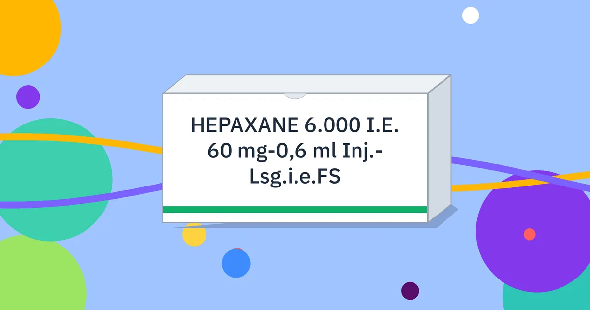 Symbolbild: Packung mit der Aufschrift HEPAXANE 6.000 I.E. 60 mg-0,6 ml Inj.-Lsg.i.e.FS (PZN 15637967) – Verfügbarkeit und Bezug in Apotheken in Frankfurt am Main