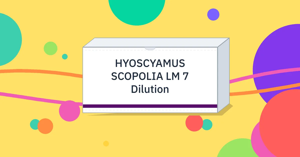 Symbolbild: Packung mit der Aufschrift HYOSCYAMUS SCOPOLIA LM 7 Dilution (PZN 13557632) – Verfügbarkeit und Bezug in Apotheken in Frankfurt am Main