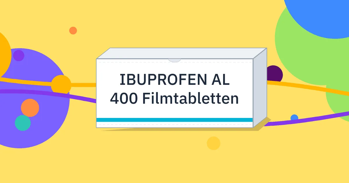 Symbolbild: Packung mit der Aufschrift IBUPROFEN AL 400 Filmtabletten (PZN 03530945) – Verfügbarkeit und Bezug in Apotheken in Frankfurt am Main