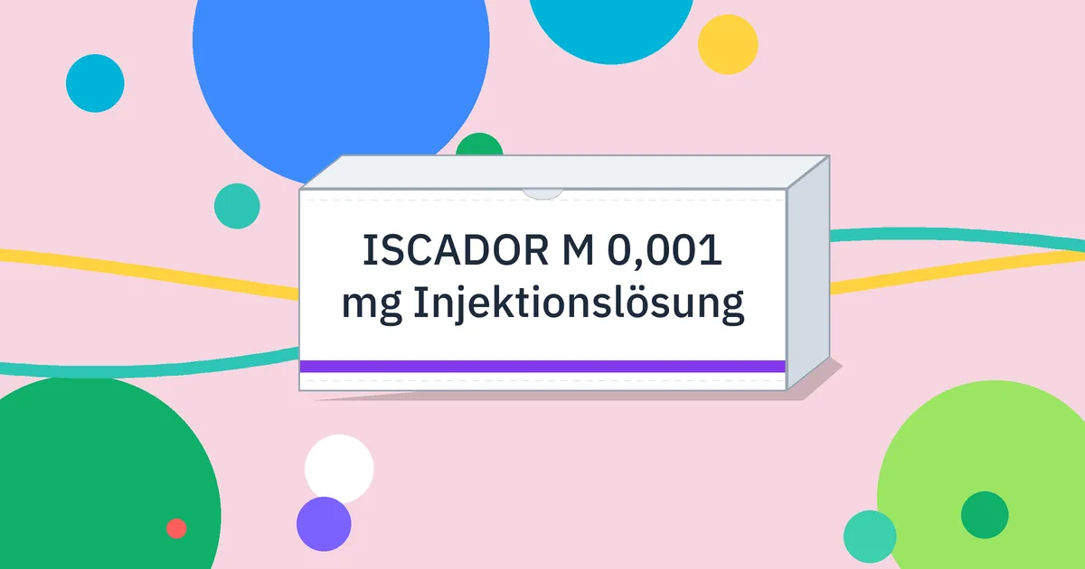 Symbolbild: Packung mit der Aufschrift ISCADOR M 0,001 mg Injektionslösung (PZN 01385574) – Verfügbarkeit und Bezug in Apotheken in Frankfurt am Main