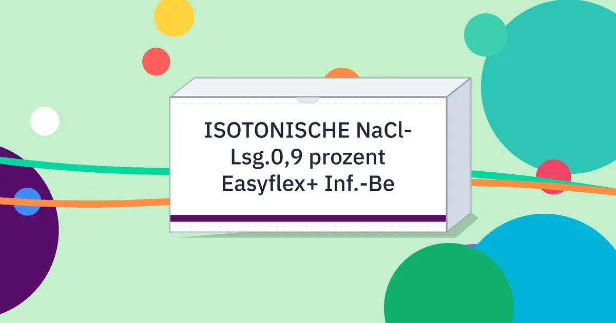 Symbolbild: Packung mit der Aufschrift ISOTONISCHE NaCl-Lsg.0,9 prozent Easyflex+ Inf.-Be (PZN 17596066) – Verfügbarkeit und Bezug in Apotheken in Frankfurt am Main