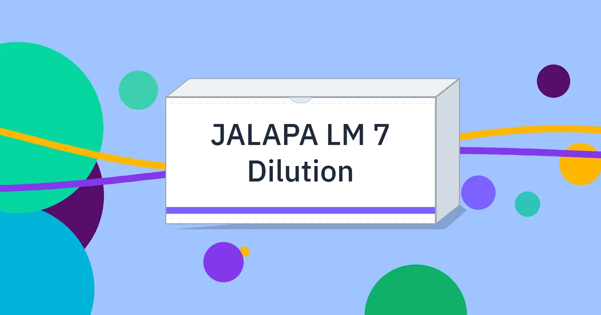 Symbolbild: Packung mit der Aufschrift JALAPA LM 7 Dilution (PZN 13561800) – Verfügbarkeit und Bezug in Apotheken in Frankfurt am Main