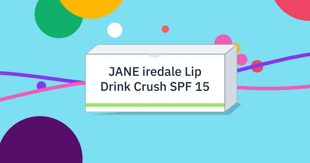 Symbolbild: Packung mit der Aufschrift JANE iredale Lip Drink Crush SPF 15 (PZN 15197617) – Verfügbarkeit und Bezug in Apotheken in Frankfurt am Main