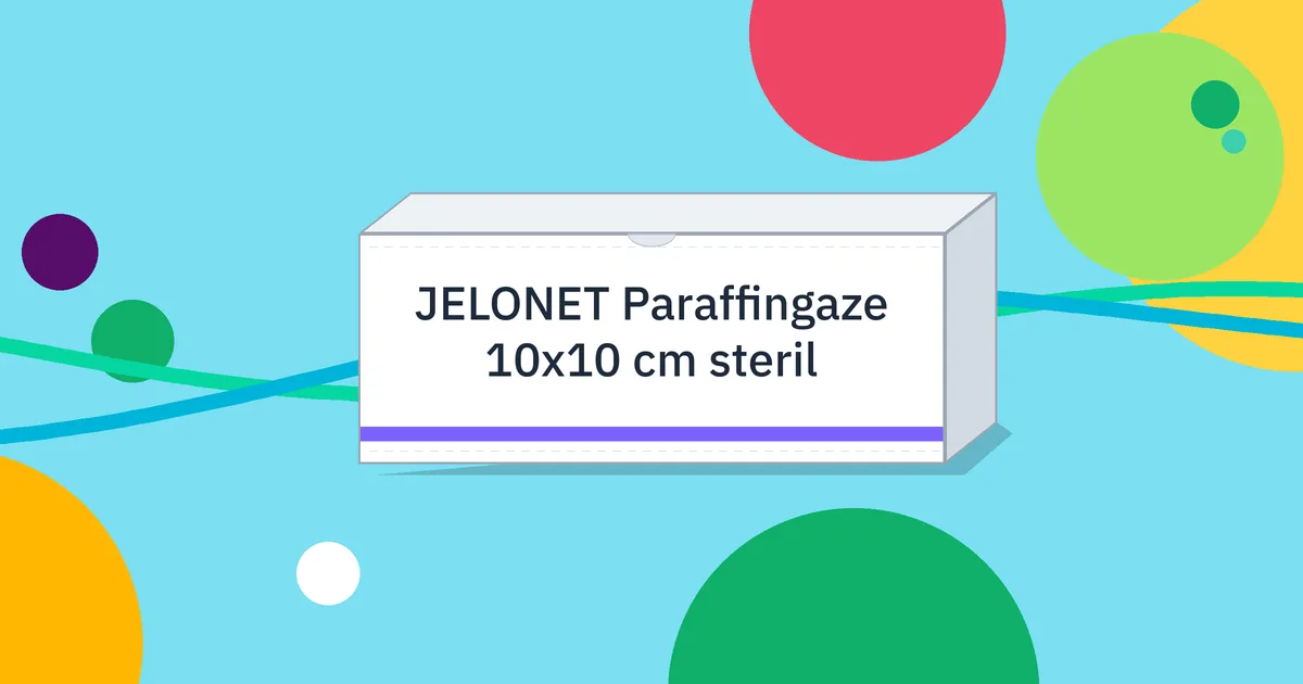 Symbolbild: Packung mit der Aufschrift JELONET Paraffingaze 10x10 cm steril (PZN 18240710) – Verfügbarkeit und Bezug in Apotheken in Frankfurt am Main