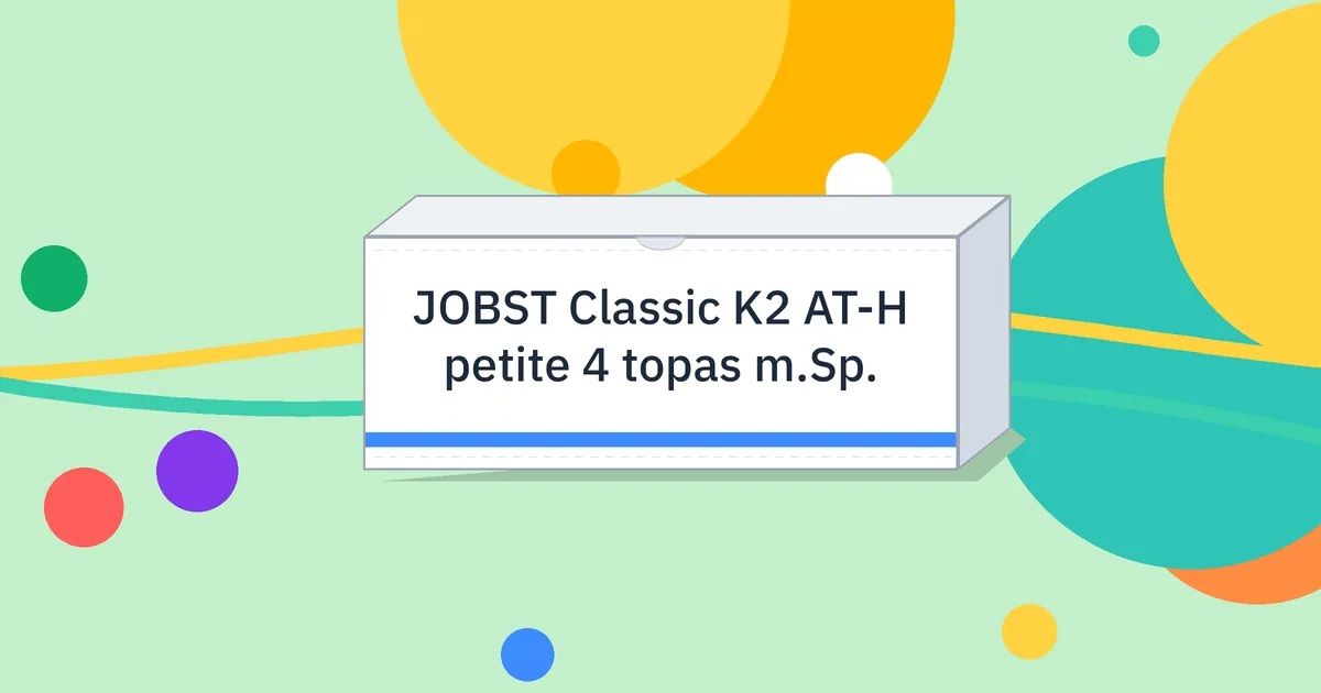 Symbolbild: Packung mit der Aufschrift JOBST Classic K2 AT-H petite 4 topas m.Sp. (PZN 13067684) – Verfügbarkeit und Bezug in Apotheken in Frankfurt am Main
