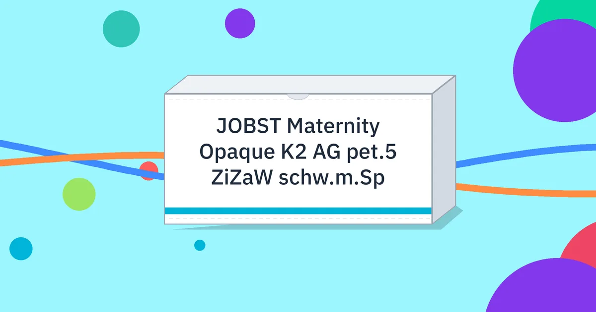 Symbolbild: Packung mit der Aufschrift JOBST Maternity Opaque K2 AG pet.5 ZiZaW schw.m.Sp (PZN 15853961) – Verfügbarkeit und Bezug in Apotheken in Frankfurt am Main