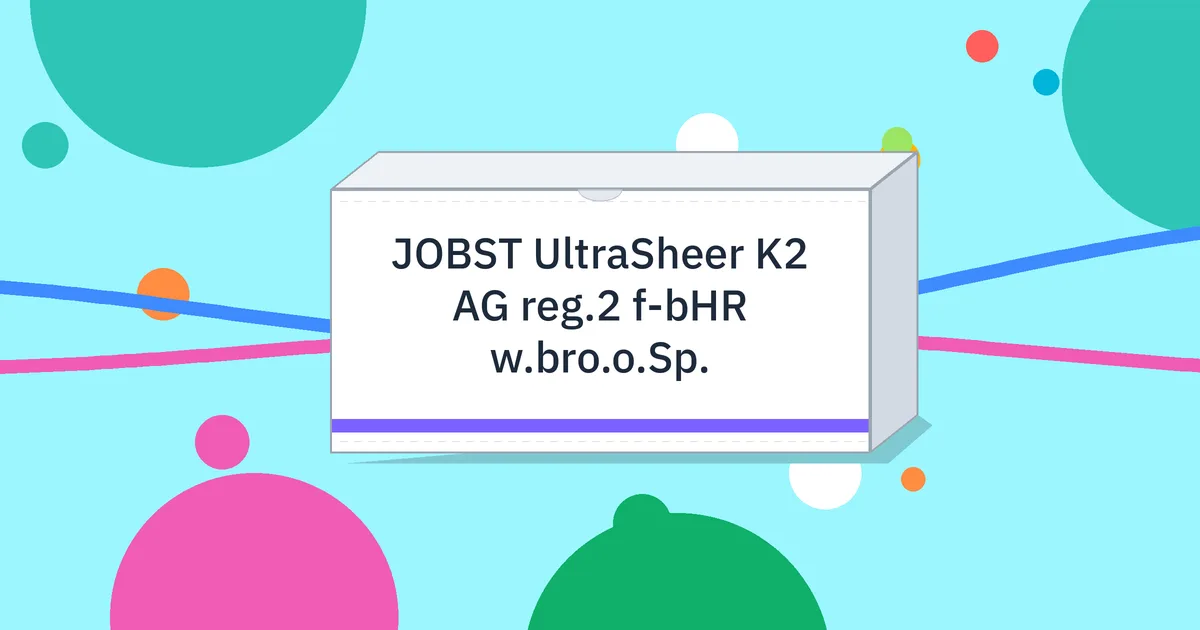 Symbolbild: Packung mit der Aufschrift JOBST UltraSheer K2 AG reg.2 f-bHR w.bro.o.Sp. (PZN 13145993) – Verfügbarkeit und Bezug in Apotheken in Frankfurt am Main