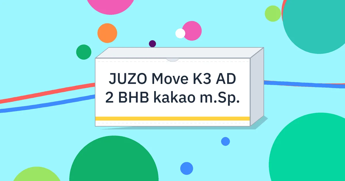 Symbolbild: Packung mit der Aufschrift JUZO Move K3 AD 2 BHB kakao m.Sp. (PZN 18571051) – Verfügbarkeit und Bezug in Apotheken in Frankfurt am Main