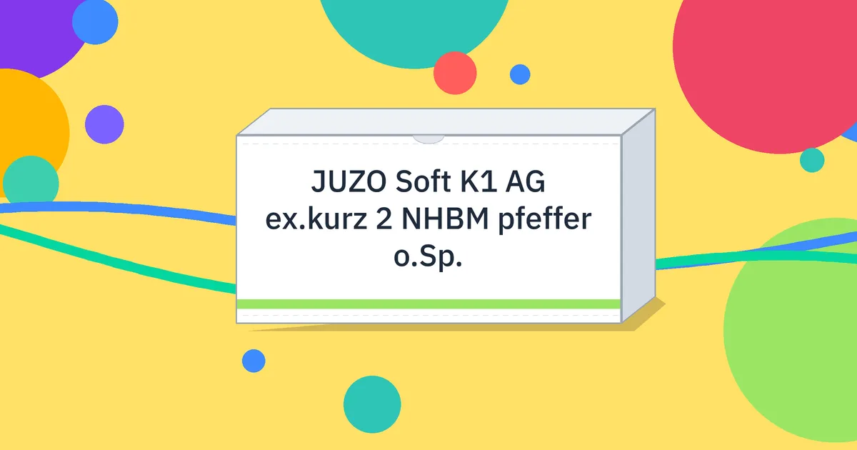 Symbolbild: Packung mit der Aufschrift JUZO Soft K1 AG ex.kurz 2 NHBM pfeffer o.Sp. (PZN 15000572) – Verfügbarkeit und Bezug in Apotheken in Frankfurt am Main