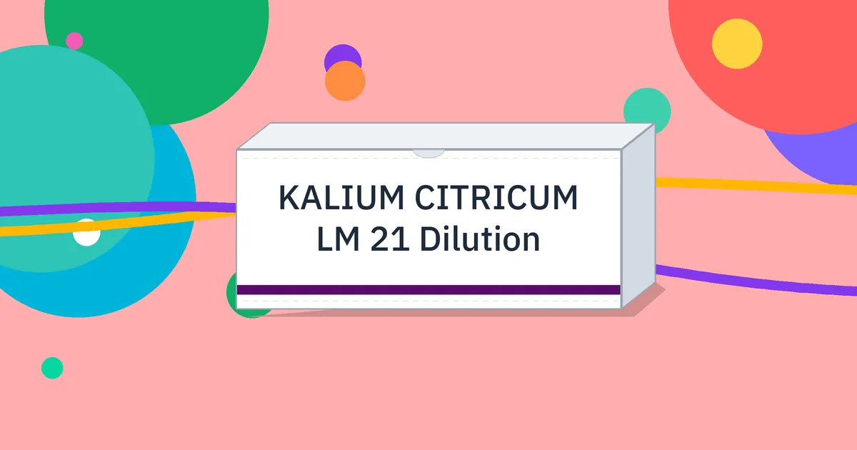 Symbolbild: Packung mit der Aufschrift KALIUM CITRICUM LM 21 Dilution (PZN 12920237) – Verfügbarkeit und Bezug in Apotheken in Frankfurt am Main