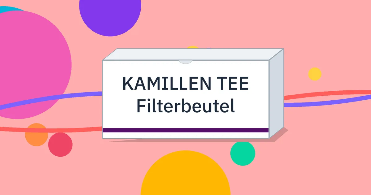 Symbolbild: Packung mit der Aufschrift KAMILLEN TEE Filterbeutel (PZN 01245092) – Verfügbarkeit und Bezug in Apotheken in Frankfurt am Main