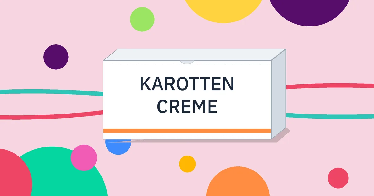 Symbolbild: Packung mit der Aufschrift KAROTTEN CREME (PZN 03518826) – Verfügbarkeit und Bezug in Apotheken in Frankfurt am Main