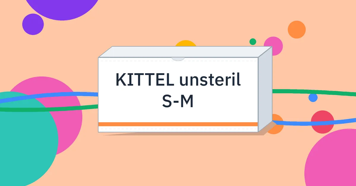 Symbolbild: Packung mit der Aufschrift KITTEL unsteril S-M (PZN 08848451) – Verfügbarkeit und Bezug in Apotheken in Frankfurt am Main
