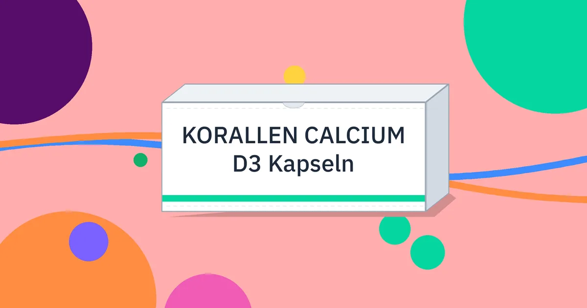 Symbolbild: Packung mit der Aufschrift KORALLEN CALCIUM D3 Kapseln (PZN 17426364) – Verfügbarkeit und Bezug in Apotheken in Frankfurt am Main