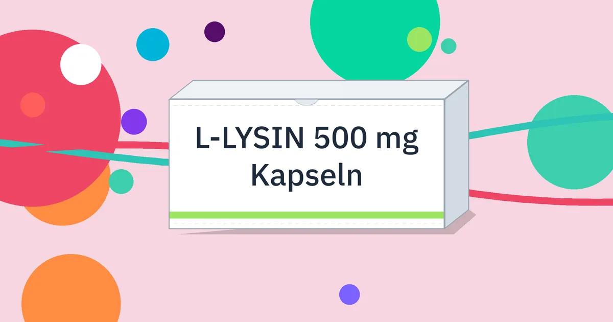Symbolbild: Packung mit der Aufschrift L-LYSIN 500 mg Kapseln (PZN 01290603) – Verfügbarkeit und Bezug in Apotheken in Frankfurt am Main