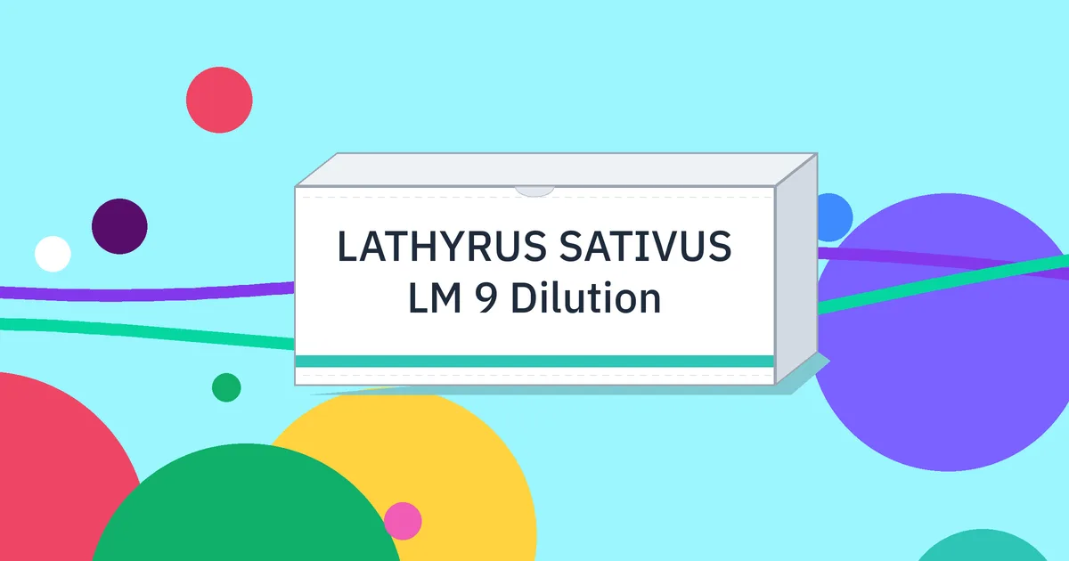 Symbolbild: Packung mit der Aufschrift LATHYRUS SATIVUS LM 9 Dilution (PZN 13523538) – Verfügbarkeit und Bezug in Apotheken in Frankfurt am Main