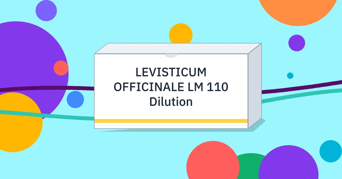 Symbolbild: Packung mit der Aufschrift LEVISTICUM OFFICINALE LM 110 Dilution (PZN 13528547) – Verfügbarkeit und Bezug in Apotheken in Frankfurt am Main