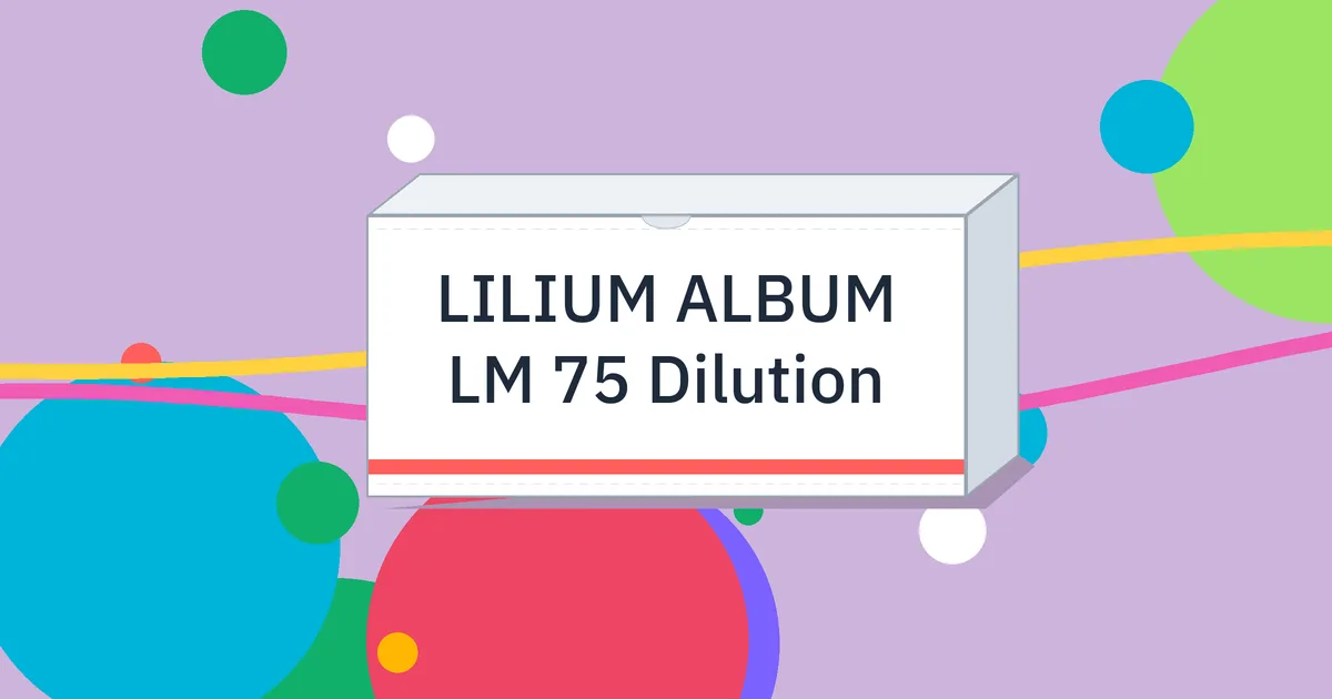 Symbolbild: Packung mit der Aufschrift LILIUM ALBUM LM 75 Dilution (PZN 12930922) – Verfügbarkeit und Bezug in Apotheken in Frankfurt am Main