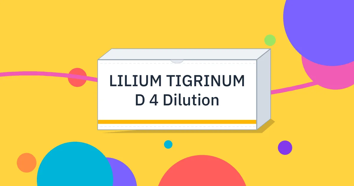 Symbolbild: Packung mit der Aufschrift LILIUM TIGRINUM D 4 Dilution (PZN 02118504) – Verfügbarkeit und Bezug in Apotheken in Frankfurt am Main