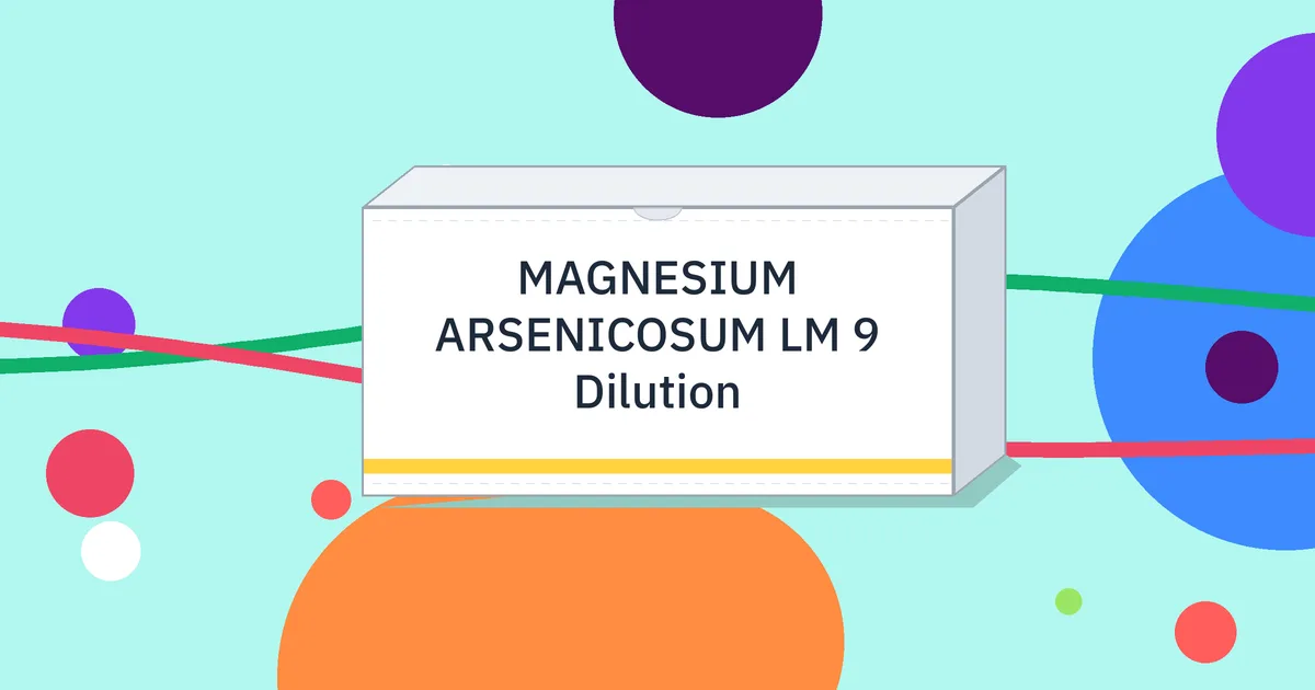Symbolbild: Packung mit der Aufschrift MAGNESIUM ARSENICOSUM LM 9 Dilution (PZN 12936089) – Verfügbarkeit und Bezug in Apotheken in Frankfurt am Main