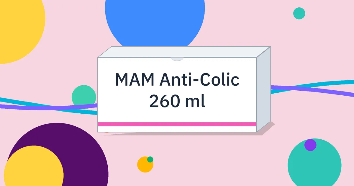 Symbolbild: Packung mit der Aufschrift MAM Anti-Colic 260 ml (PZN 05485290) – Verfügbarkeit und Bezug in Apotheken in Frankfurt am Main