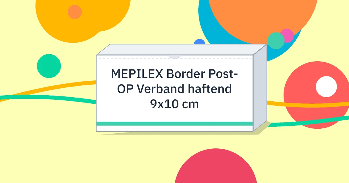 Symbolbild: Packung mit der Aufschrift MEPILEX Border Post-OP Verband haftend 9x10 cm (PZN 17909163) – Verfügbarkeit und Bezug in Apotheken in Frankfurt am Main