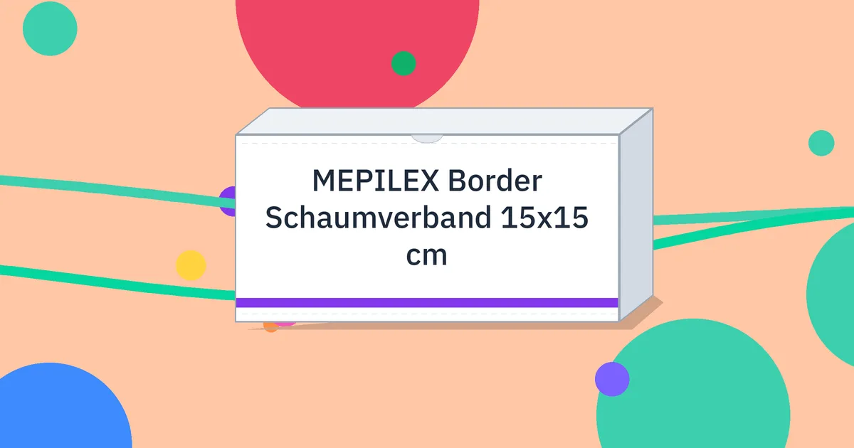 Symbolbild: Packung mit der Aufschrift MEPILEX Border Schaumverband 15x15 cm (PZN 09488813) – Verfügbarkeit und Bezug in Apotheken in Frankfurt am Main