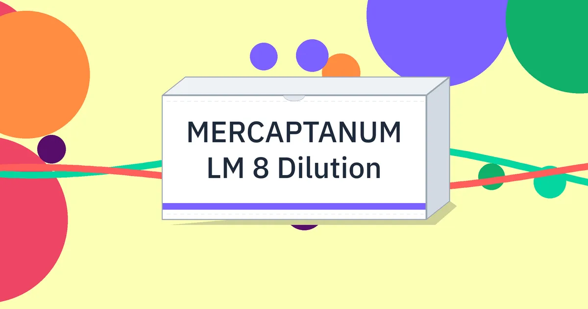 Symbolbild: Packung mit der Aufschrift MERCAPTANUM LM 8 Dilution (PZN 13605561) – Verfügbarkeit und Bezug in Apotheken in Frankfurt am Main