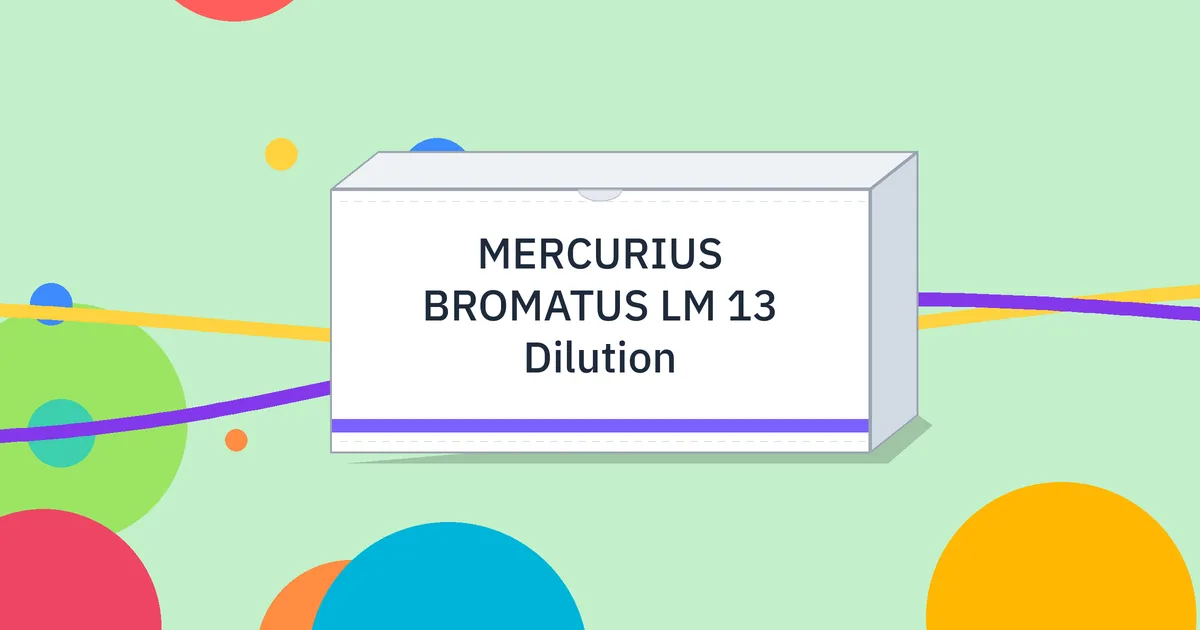 Symbolbild: Packung mit der Aufschrift MERCURIUS BROMATUS LM 13 Dilution (PZN 12949040) – Verfügbarkeit und Bezug in Apotheken in Frankfurt am Main