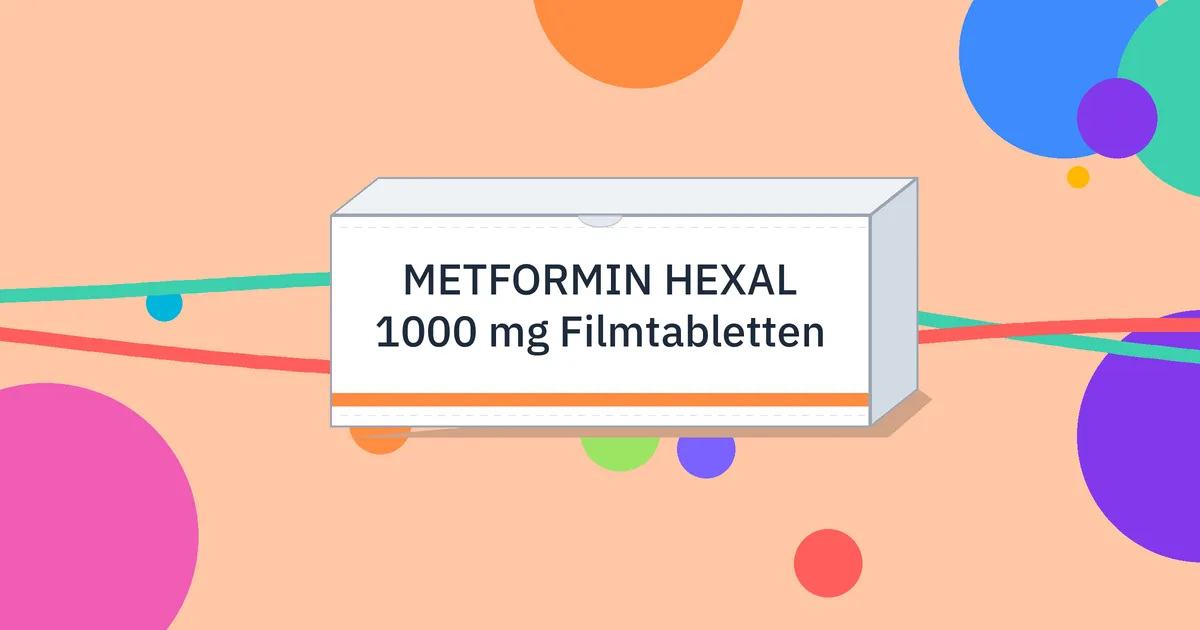 Symbolbild: Packung mit der Aufschrift METFORMIN HEXAL 1000 mg Filmtabletten (PZN 02386601) – Verfügbarkeit und Bezug in Apotheken in Frankfurt am Main